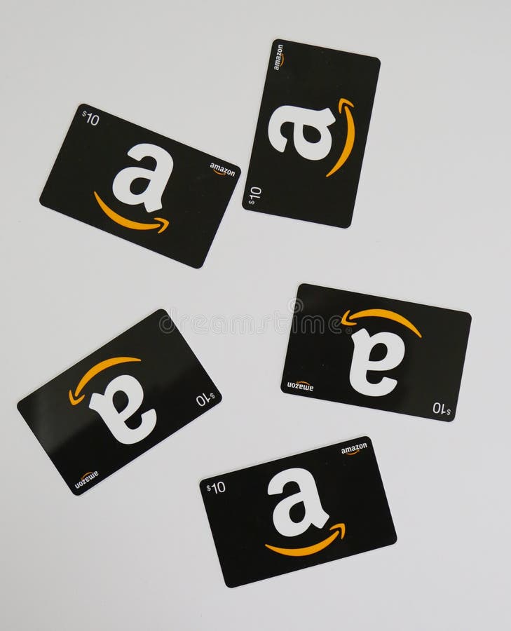 Amazon Gift Cards on Display Editorial Stock Photo - Image of debit ...
