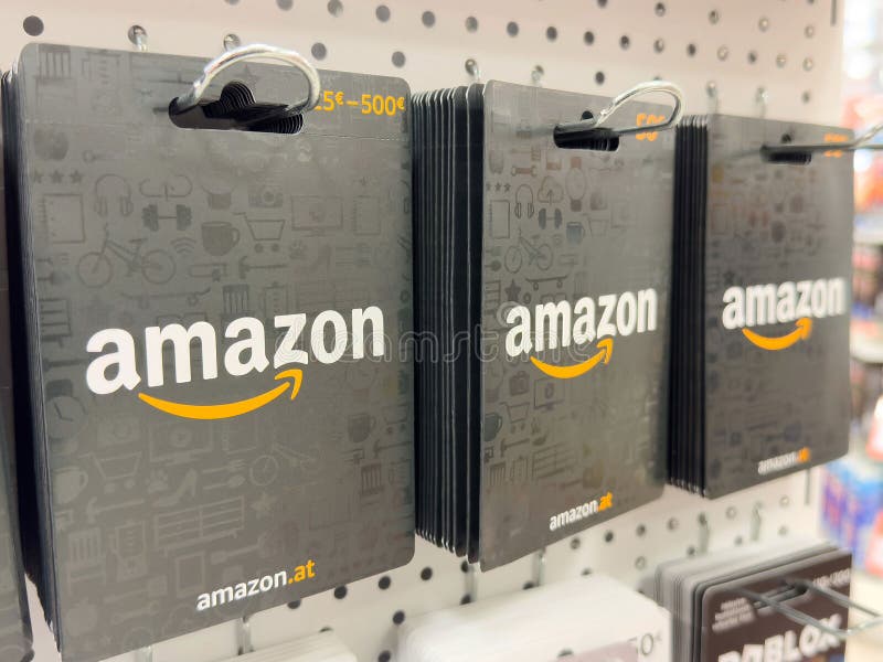 Amazon Gift Cards on Display at Retail Store Editorial Photography ...