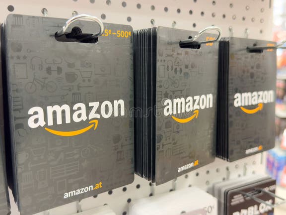 Amazon Gift Cards on Display at Retail Store Editorial Photography ...
