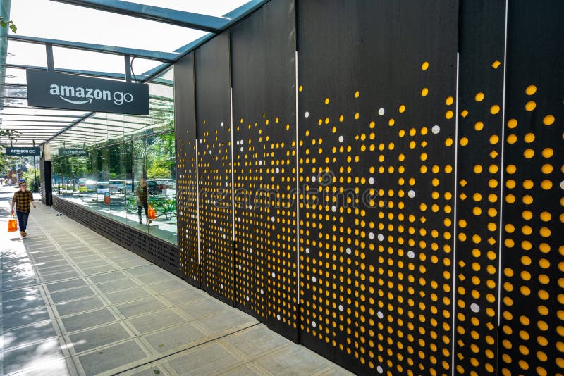 Seattle, Washington, USA - Amazon Go Grocery Store Editorial Stock ...
