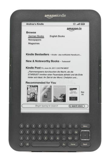 Amazon Kindle 3 editorial photo. Image of studio, technology - 20083406