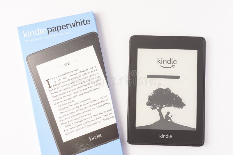 Amazon Kindle Paperwhite 2019 Editorial Stock Image - Image of ...
