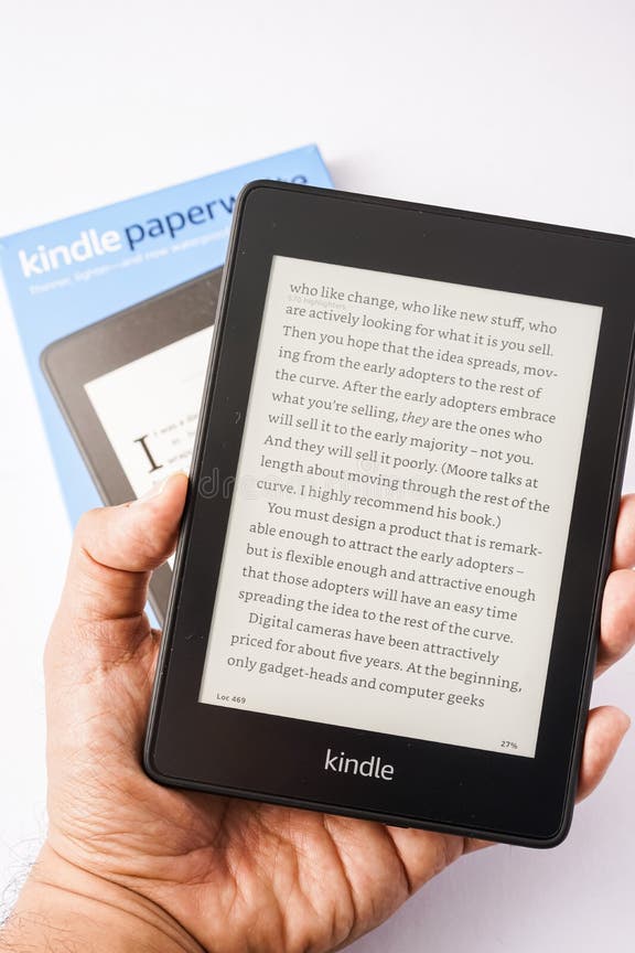 Amazon Kindle Paperwhite 2019 Editorial Photography - Image of isolated ...