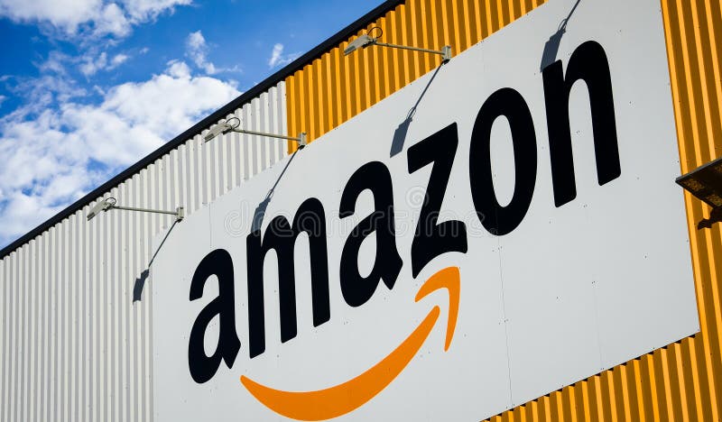 Amazon company logo editorial photography. Image of economy - 242261002