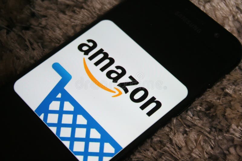 Amazon Logo App on Samsung Phone Screen Editorial Photography - Image ...
