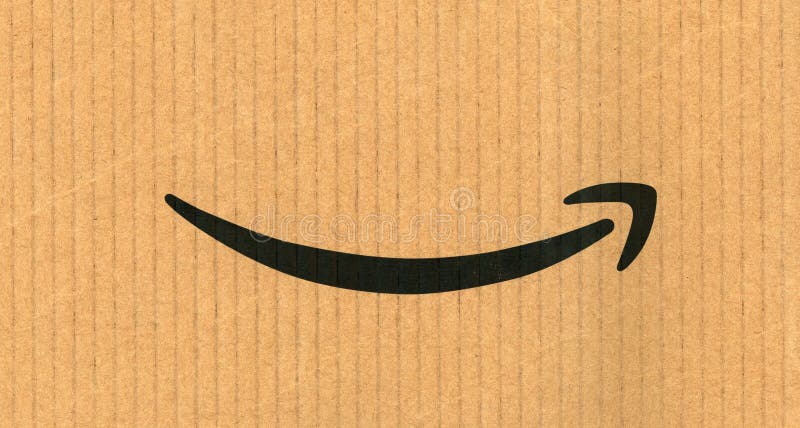 Amazon logo on a packet editorial stock photo. Image of seattle - 358289408