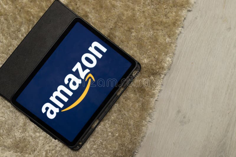 Amazon Logo in Screen Tablet Editorial Stock Image - Image of concept ...