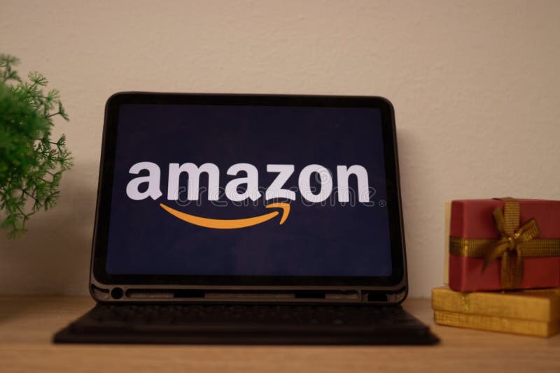 Amazon Logo in Screen Tablet Editorial Photography - Image of tablet ...