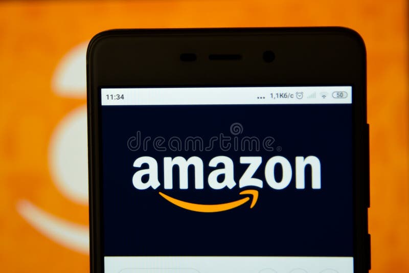 Amazon Logo is Seen on an Smartphone Editorial Photography - Image of ...