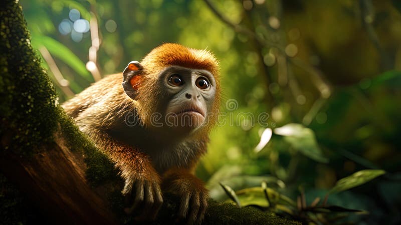 The Amazon Monkey, Completely Adapted To High Humidity and Thick ...