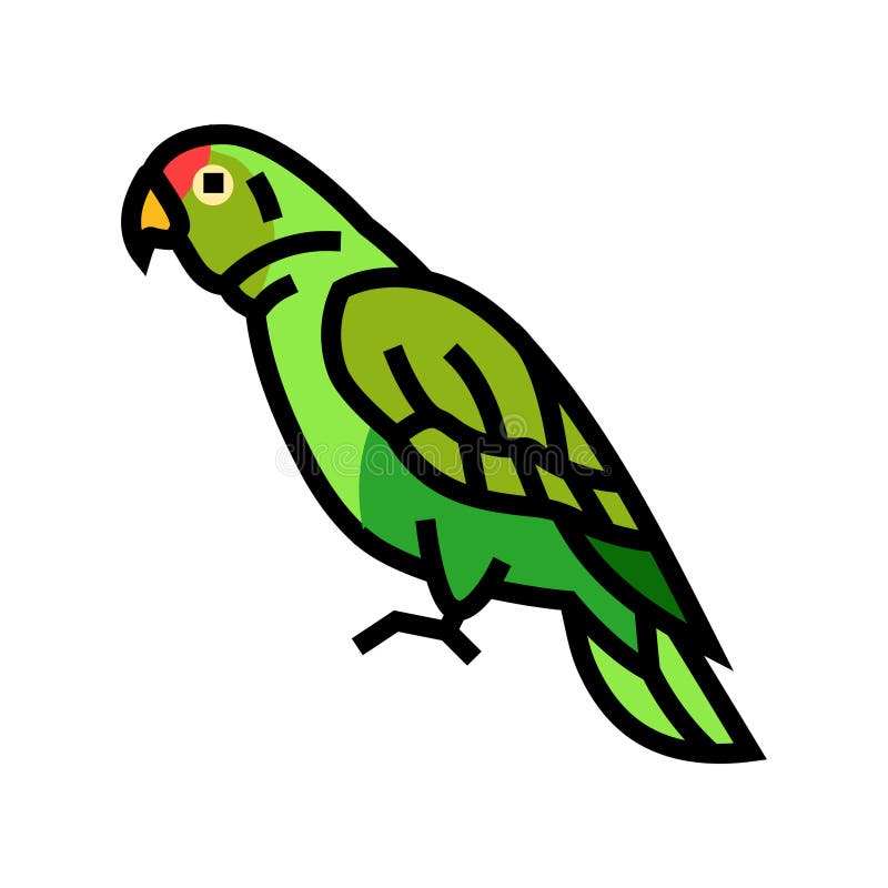 Amazon Parrot Bird Color Icon Vector Illustration Stock Vector ...