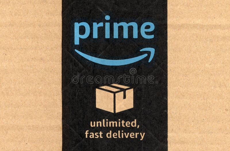 Amazon prime label editorial photo. Image of seattle - 107090861