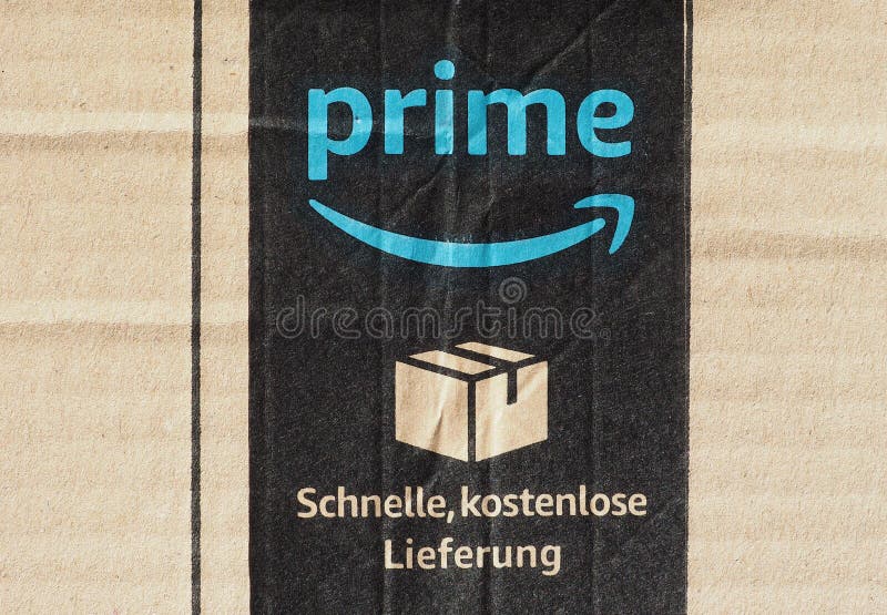 Amazon prime label editorial stock image. Image of illustrative - 107074924