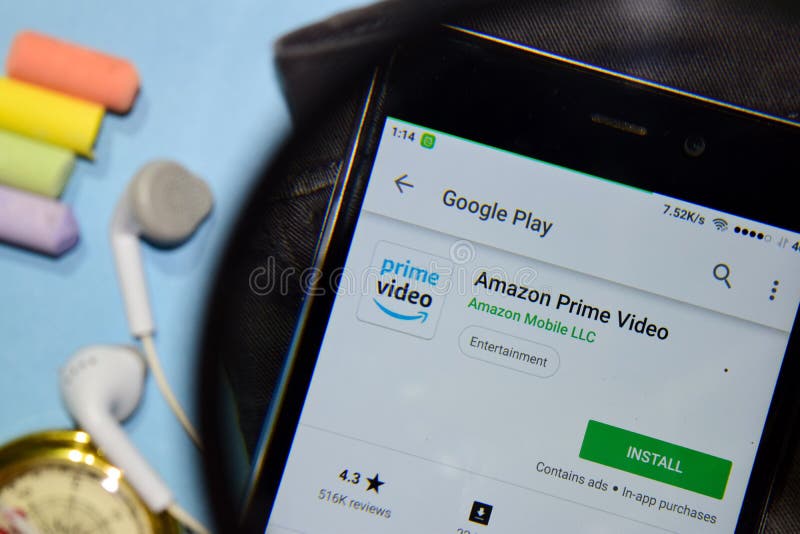 Amazon Prime Video Dev App with Magnifying on Smartphone Screen ...
