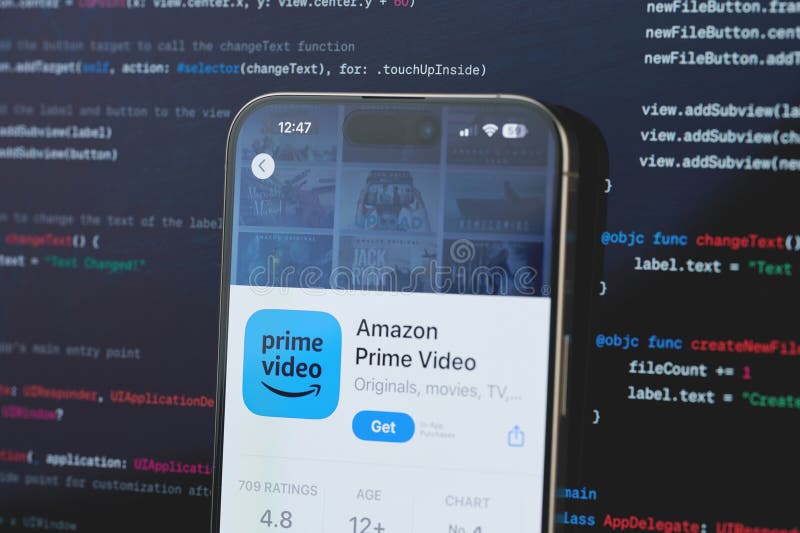 Amazon Prime Video on Iphone Screen Editorial Photography - Image of ...