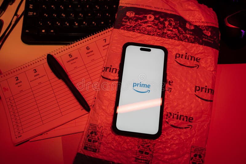 Amazon Prime Video Streaming App on Smartphone on IPhone 14 Pro Screen ...