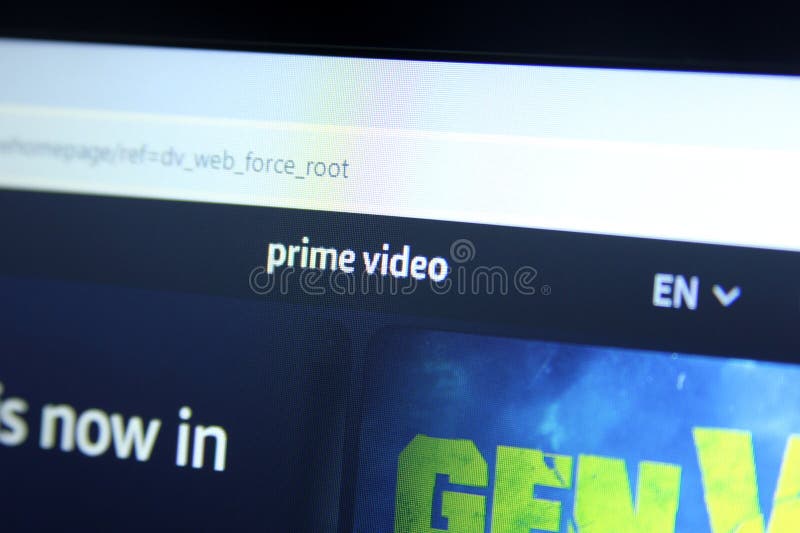 Amazon Prime Video website editorial image. Image of device - 296014980