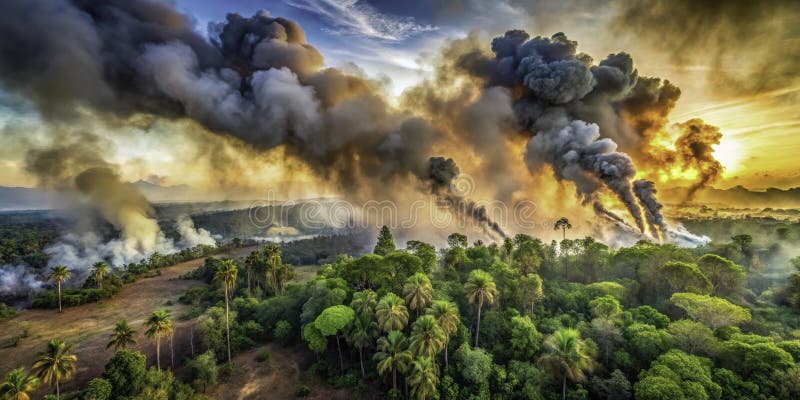 Amazon Rainforest in Crisis a Panoramic View of the Ecological Disaster ...