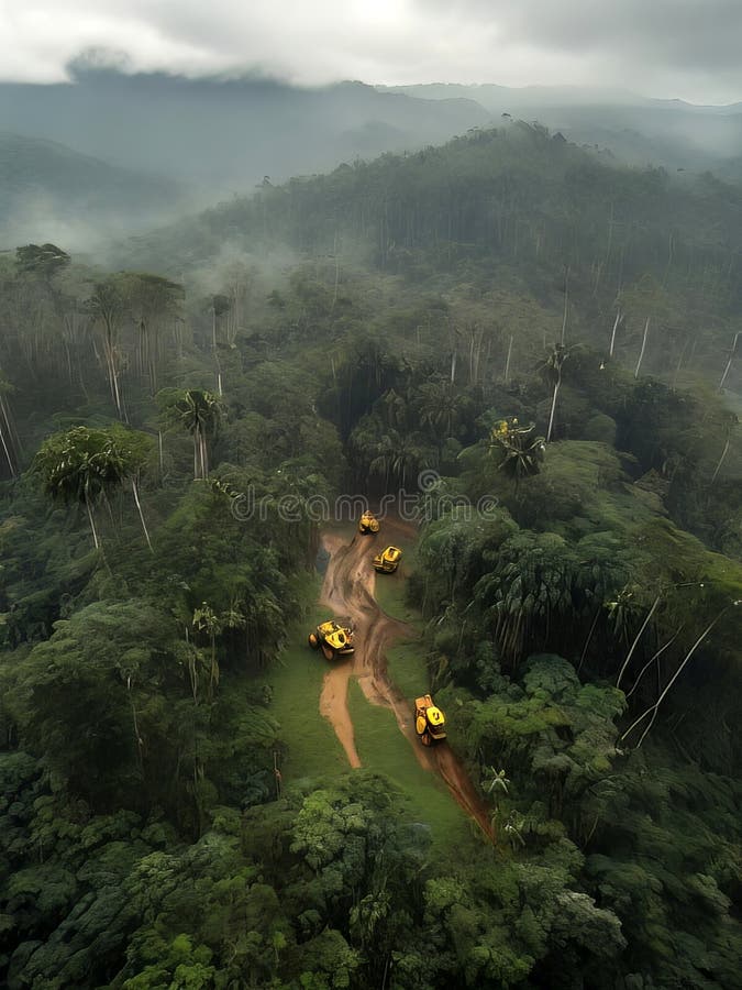 Amazon Rainforest Environment Being Destroyed through Deforestation ...