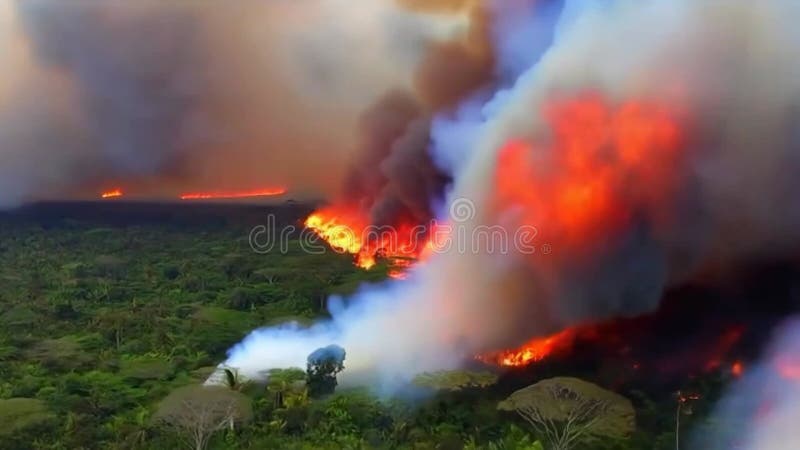 Wildfires in the Amazon Rainforest: a Growing Crisis Stock Video ...