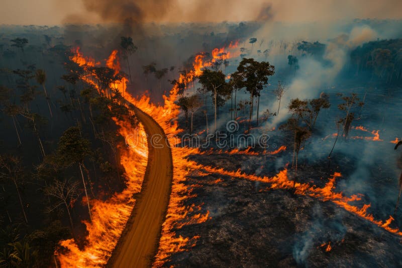 Amazon Rainforest Fire Forest Destruction Deforestation Ecological ...