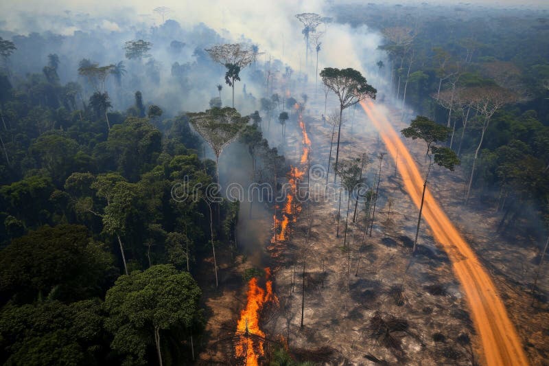 Amazon Rainforest Fire Forest Destruction Deforestation Ecological ...