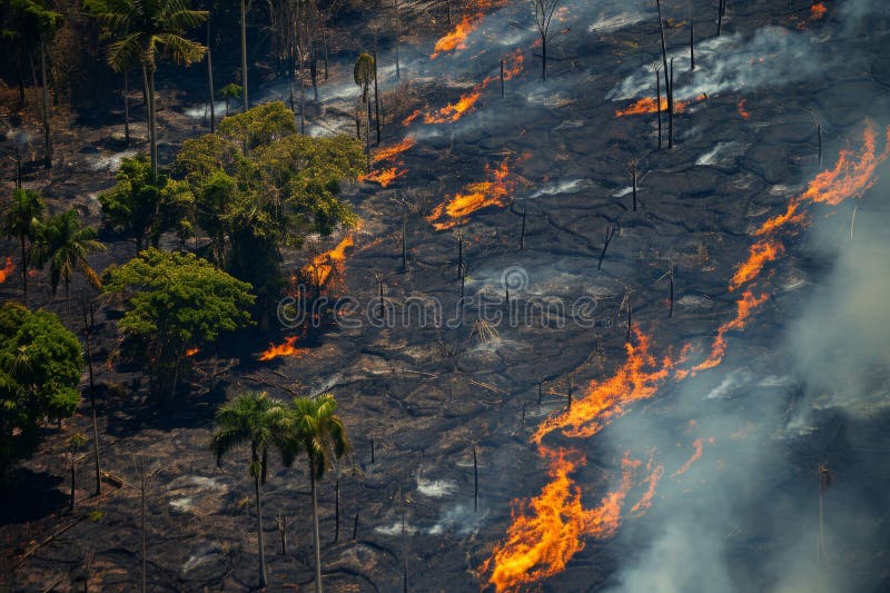 Amazon Rainforest Fire Forest Destruction Deforestation Ecological ...