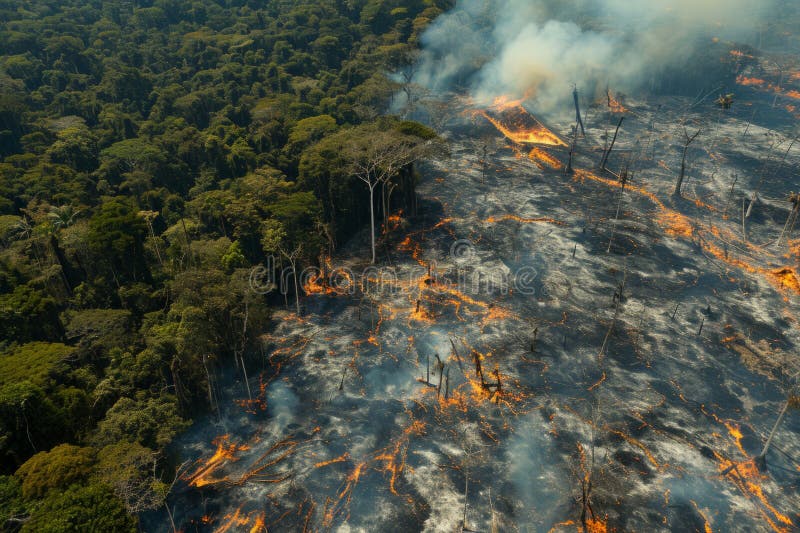 Amazon Rainforest Fire Forest Destruction Deforestation Ecological ...