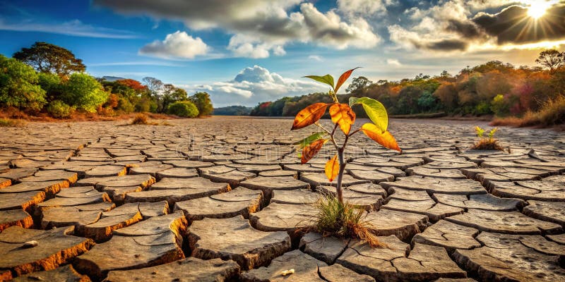 Amazonian Drought Devastation Scorched Earth Withered Vegetation and ...