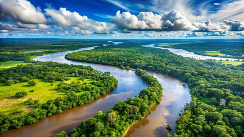Amazon River Basin stock illustration. Illustration of brazil - 365383701