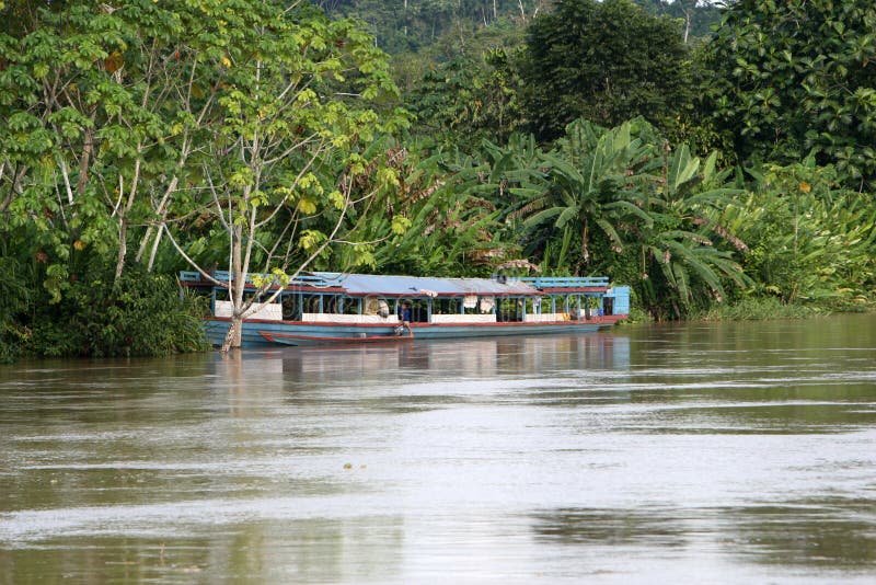 Boat in Amazon River stock photo. Image of ferry, sail - 43498578