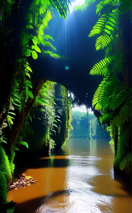 Amazon River Illustration Artificial Intelligence Artwork Generated ...