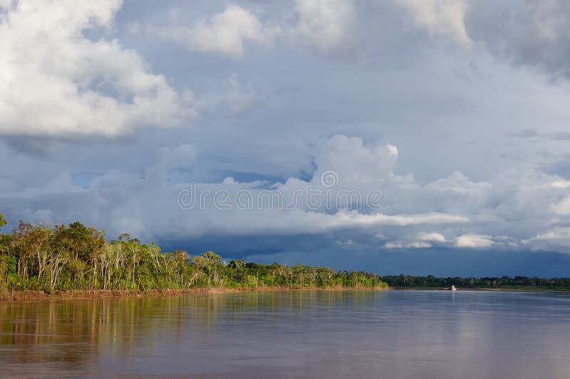 Amazon River Landscape in Brazil Stock Image - Image of scene, nature ...