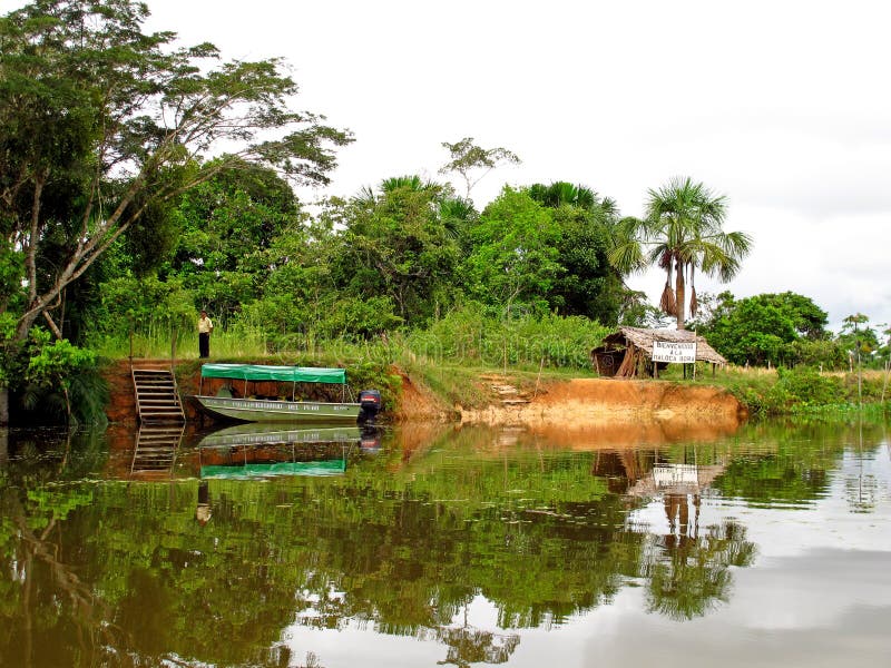 Amazon River, Peru - 10 May 2011: the Boat in Amazon River in Peru ...