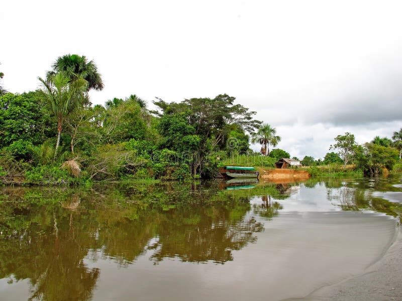 Amazon River, Peru - 10 May 2011: the Boat in Amazon River in Peru ...