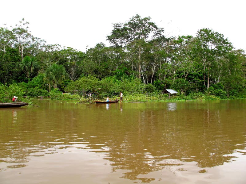 Amazon River, Peru - 10 May 2011: the Boat in Amazon River in Peru ...
