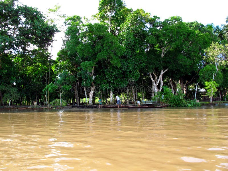 Amazon River, Peru - 12 May 2011: the Boat in Amazon River in Peru ...