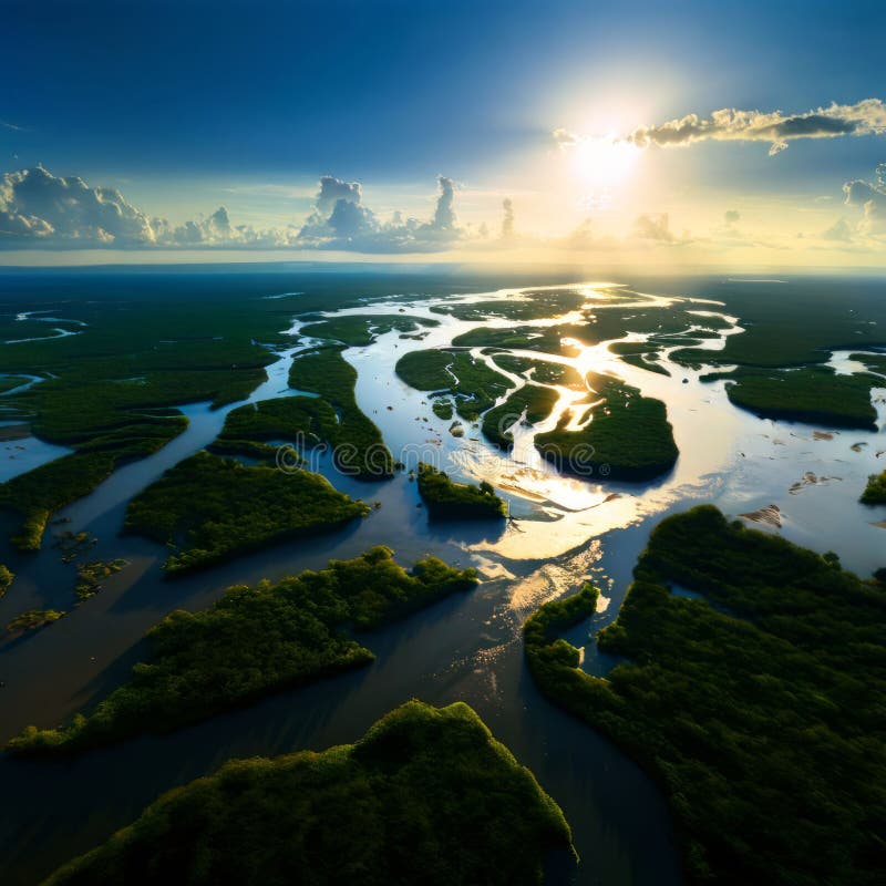 Amazon River a View of the Amazon River the Largest River by D Stock ...