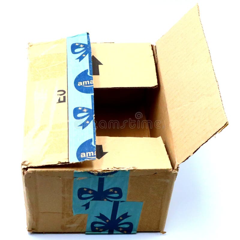AMAZON Shipping Package Parcel Cardboard Box Editorial Stock Image ...