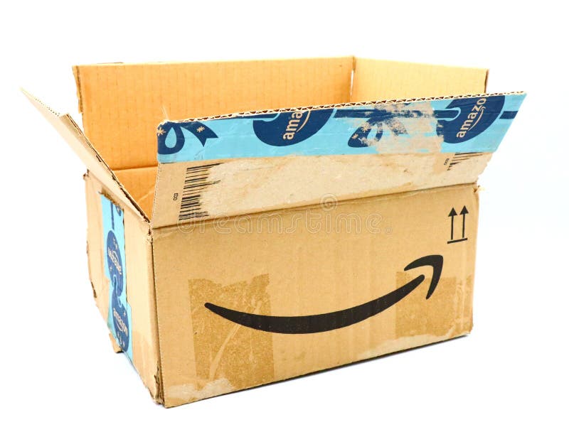 AMAZON Shipping Package Parcel Cardboard Box Editorial Photography ...