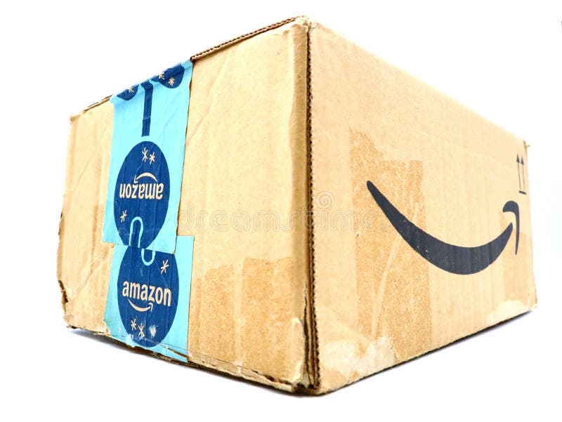 AMAZON Shipping Package Parcel Cardboard Box Editorial Stock Image ...