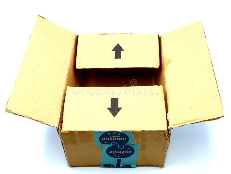 AMAZON Shipping Package Parcel Cardboard Box Editorial Stock Photo ...
