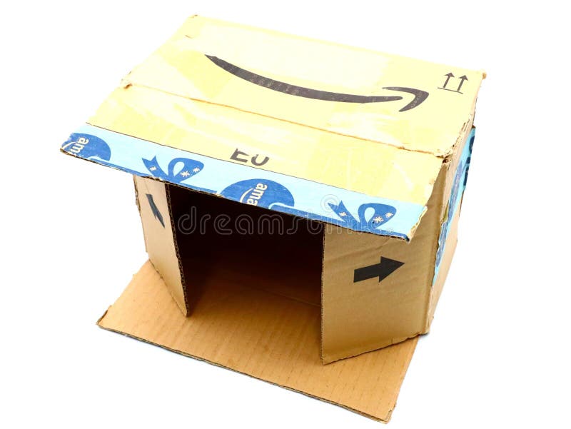 AMAZON Shipping Package Parcel Cardboard Box Editorial Photography ...