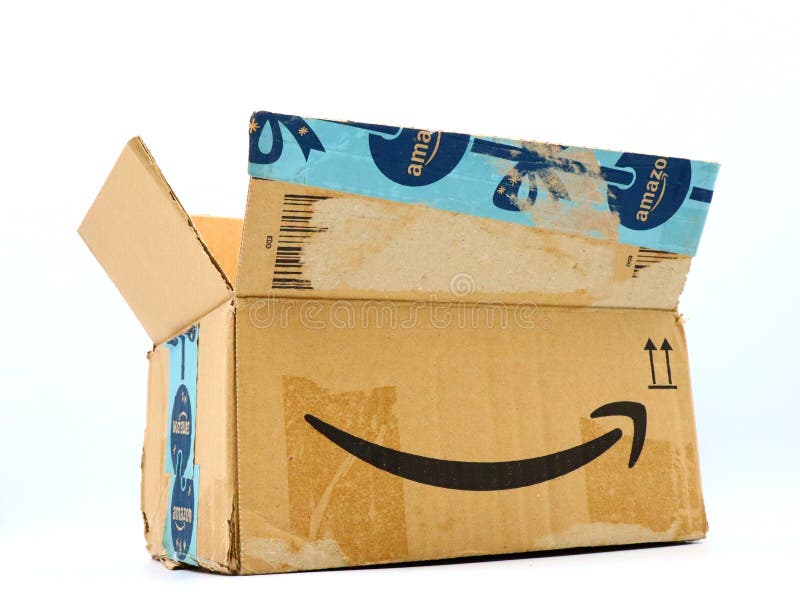 AMAZON Shipping Package Parcel Cardboard Box Editorial Image - Image of ...