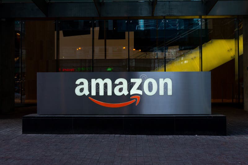 Amazon sign view in Canada editorial image. Image of element - 264235185
