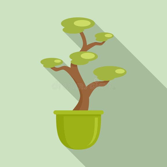 Amazon Tree Pot Icon, Flat Style Stock Vector - Illustration of plants ...