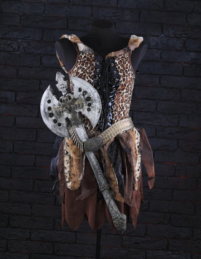 Amazon Warrior Clothing on Mannequin Stock Image - Image of history ...