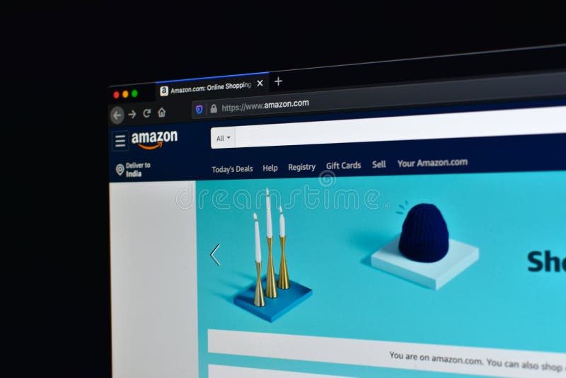 Amazon Website on Computer Screen Editorial Stock Photo - Image of four ...