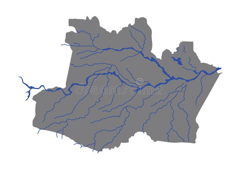 Amazonas, Brazil, Vector Map. Stock Illustration - Illustration of ...