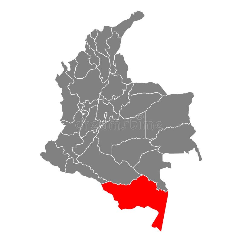 Amazonas of Colombia Map Shape, Travel Web Flat Concept Icon Vector ...